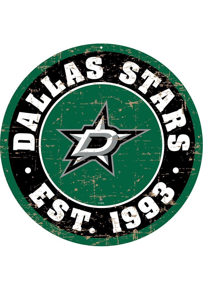 Dallas Stars Vintage Wall Sign GREEN