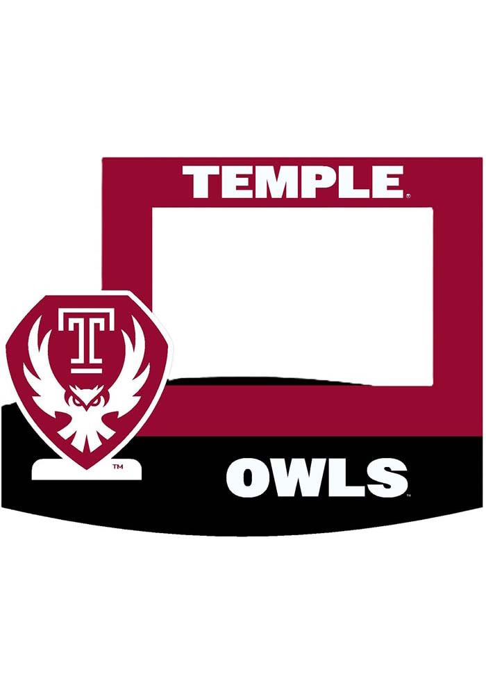 Temple Owls RED 4x6 Standee Mascot Picture Frame - 68725977