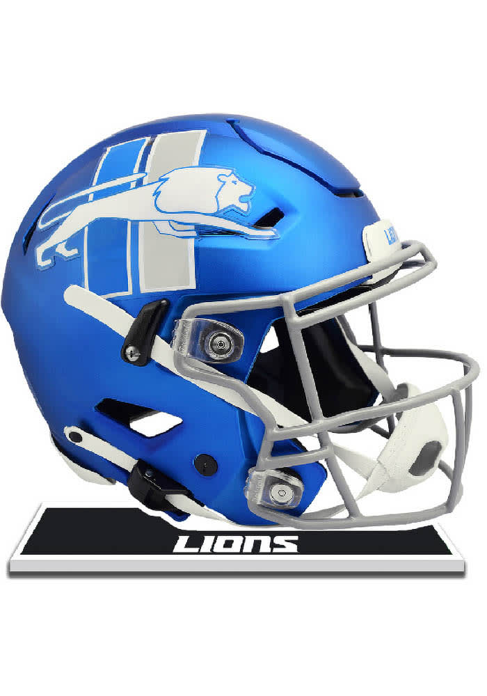 Detroit Lions HONOLULU BLUE Helmet Standee Figurine - 687937568