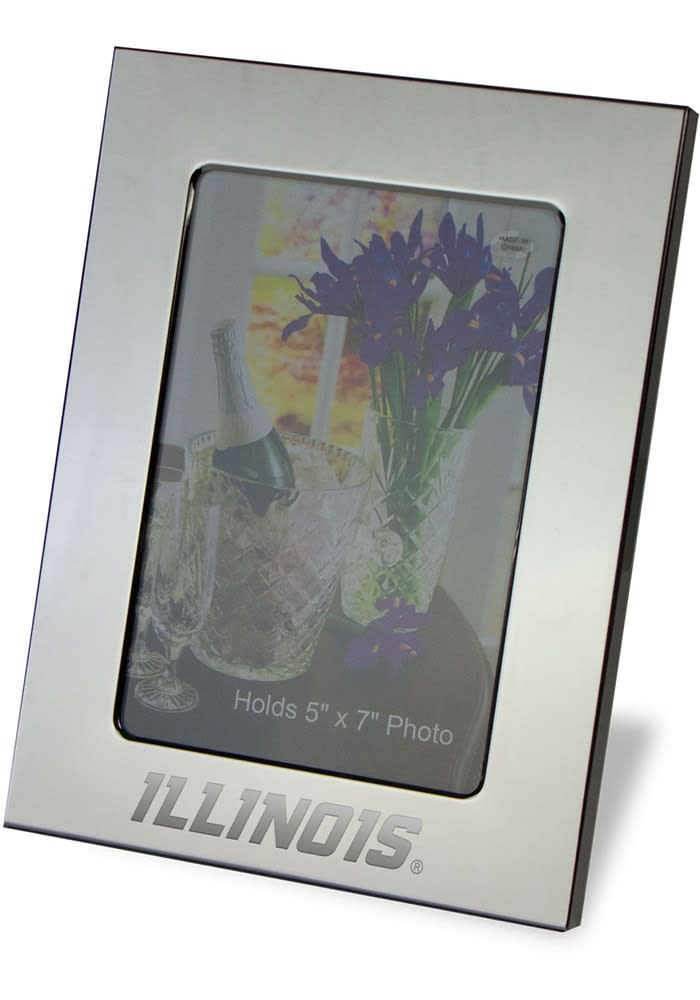 Illinois Fighting Illini SILVERGREY Silver Plated Picture Frame - 6892404