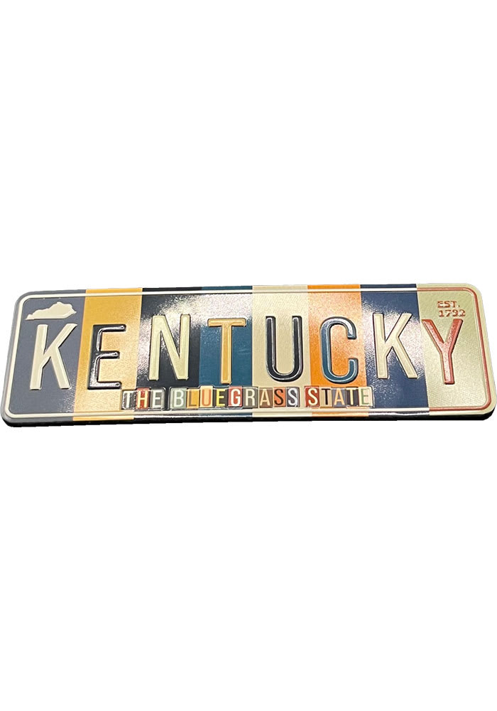 Kentucky WHITE MULTI Kentucky License Plate Design Magnet - 6920076