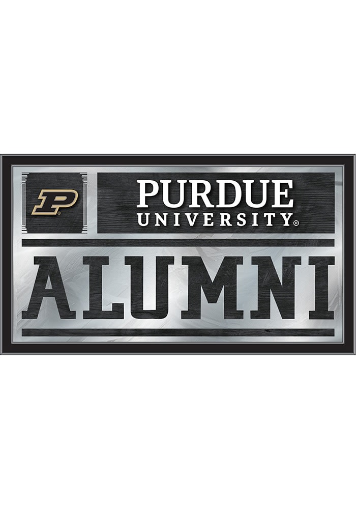 Purdue Boilermakers SILVERGREY Alumni Hanging Back Bar Mirror - 6937870