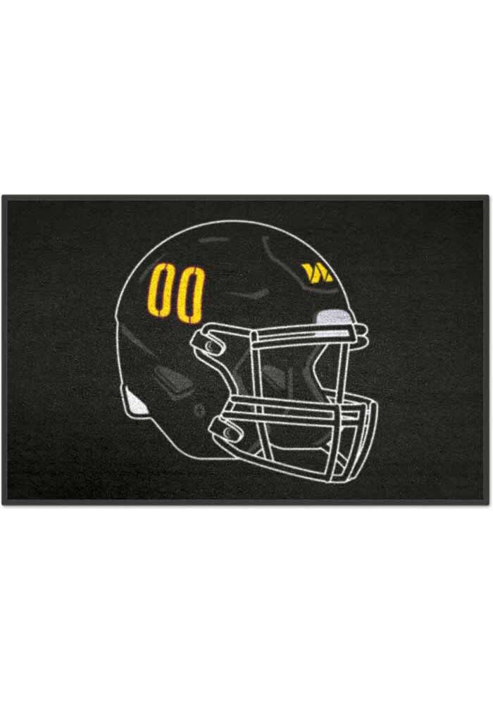 Washington Commanders Helmet Logo Interior Rug BLACK - 69386124