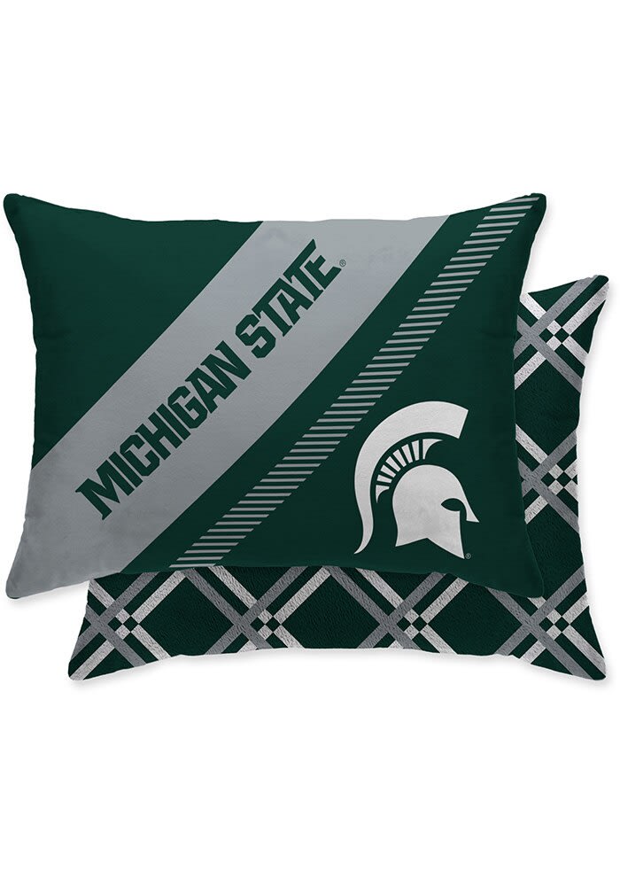 Michigan State Spartans GREEN Diamond Diagonal Throw Pillow - 6940821