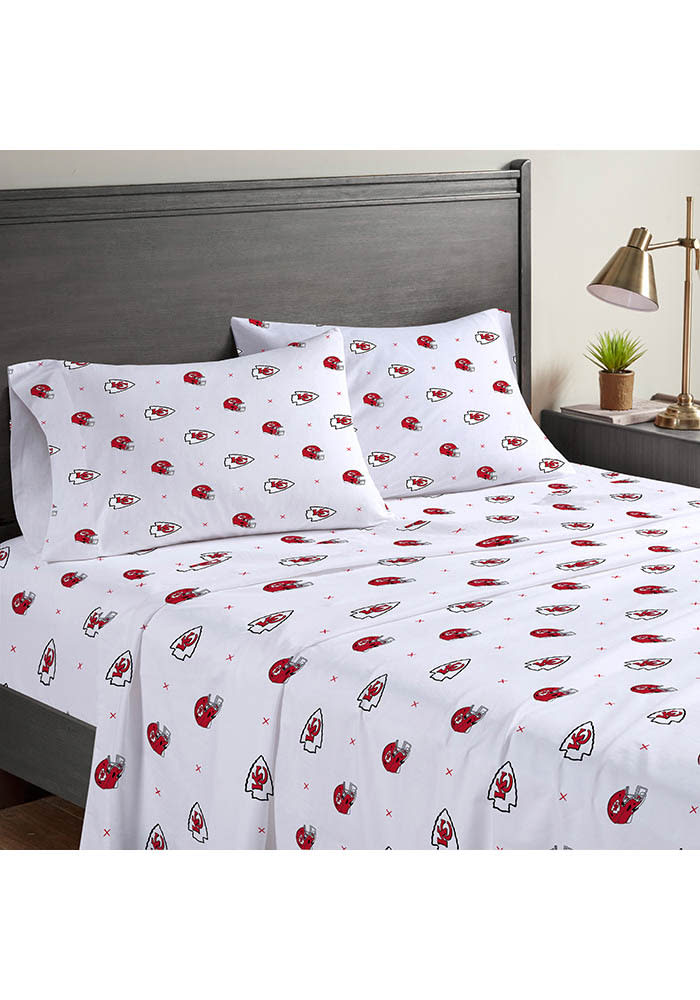 Kansas City Chiefs Queen Sheet - Red
