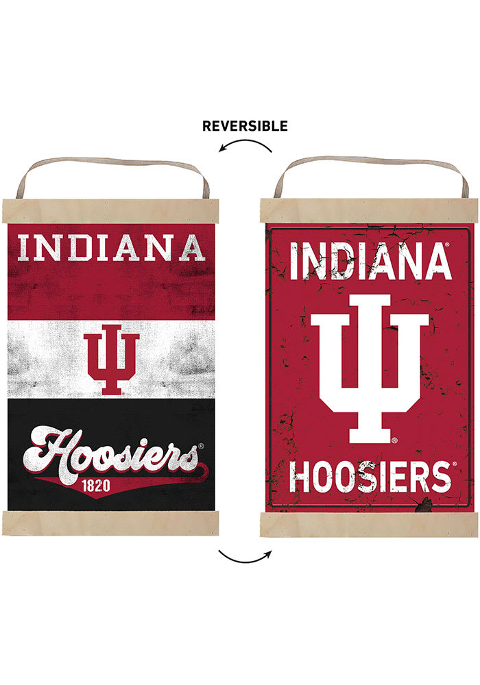 Indiana Hoosiers CRIMSON Reversible Banner Sign - 6970450