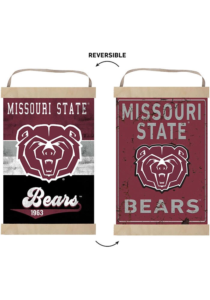 KH Sports Fan Missouri State Bears MAROON Reversible Banner Sign - 6970458