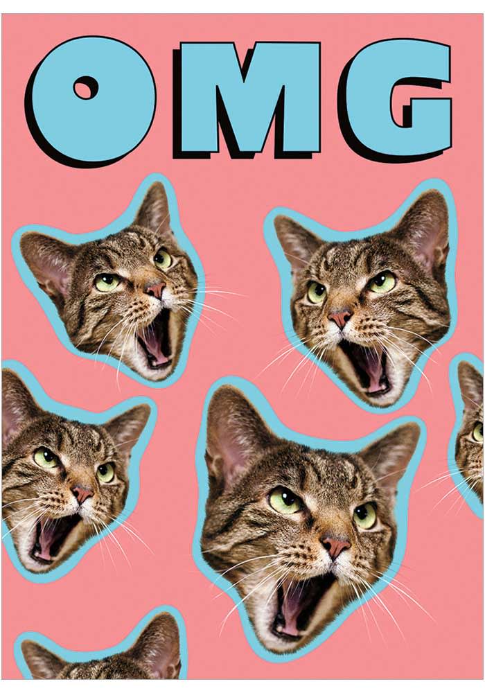 Local Gear White OMG CAT STANDOUT Card - 69891727