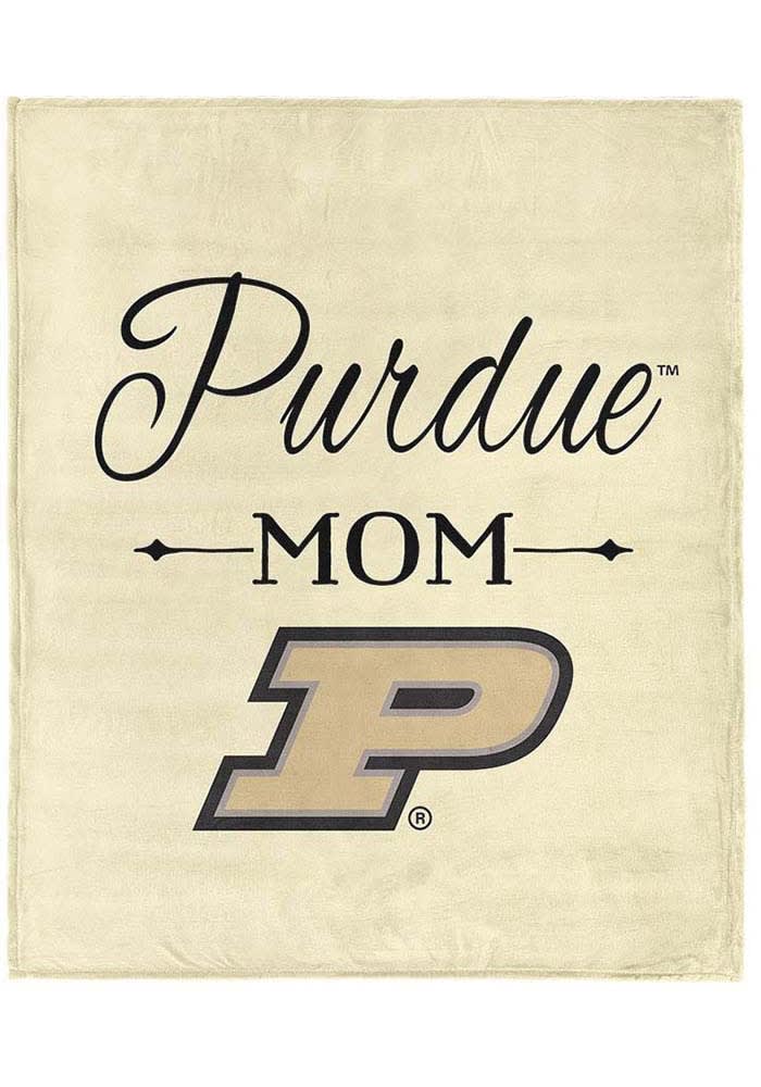 Purdue Boilermakers CREAM Mom Silk Touch Fleece Blanket - 70116704