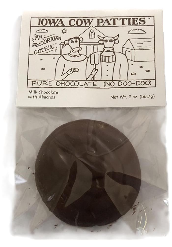 Iowa BROWN Cow Patties Milk Chocolate Almonds Candy - 70120007