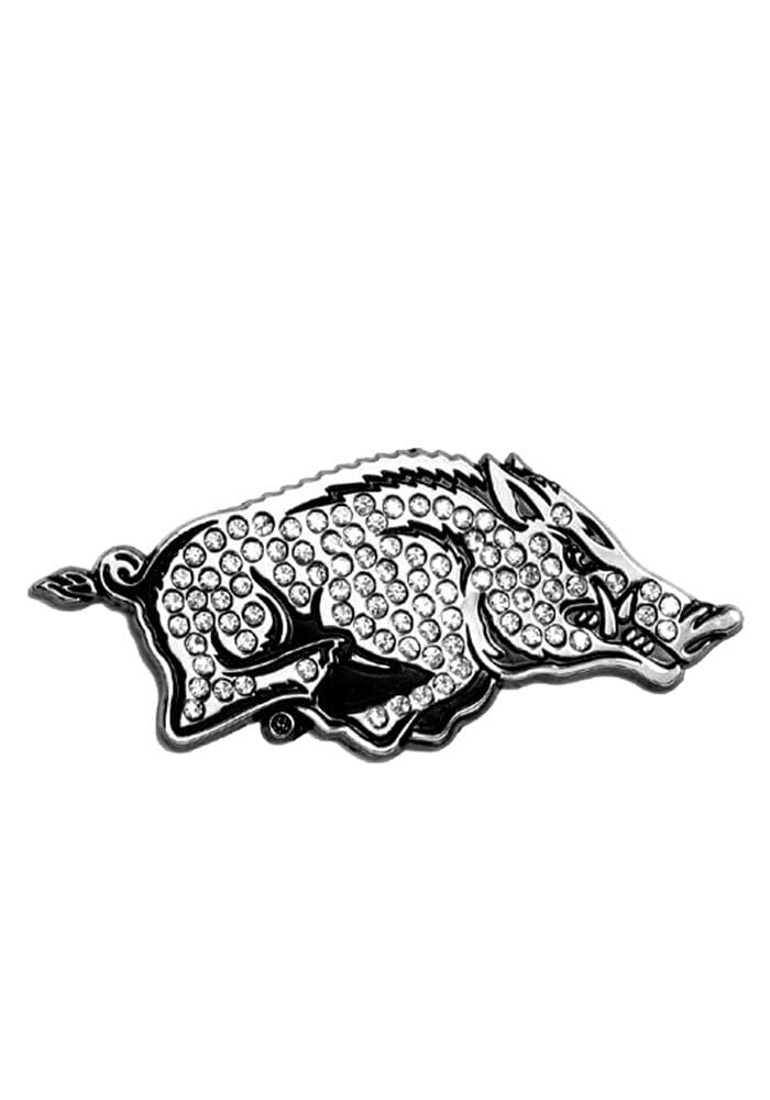 Arkansas Razorbacks SILVER Crystal Car Emblem - 70200015