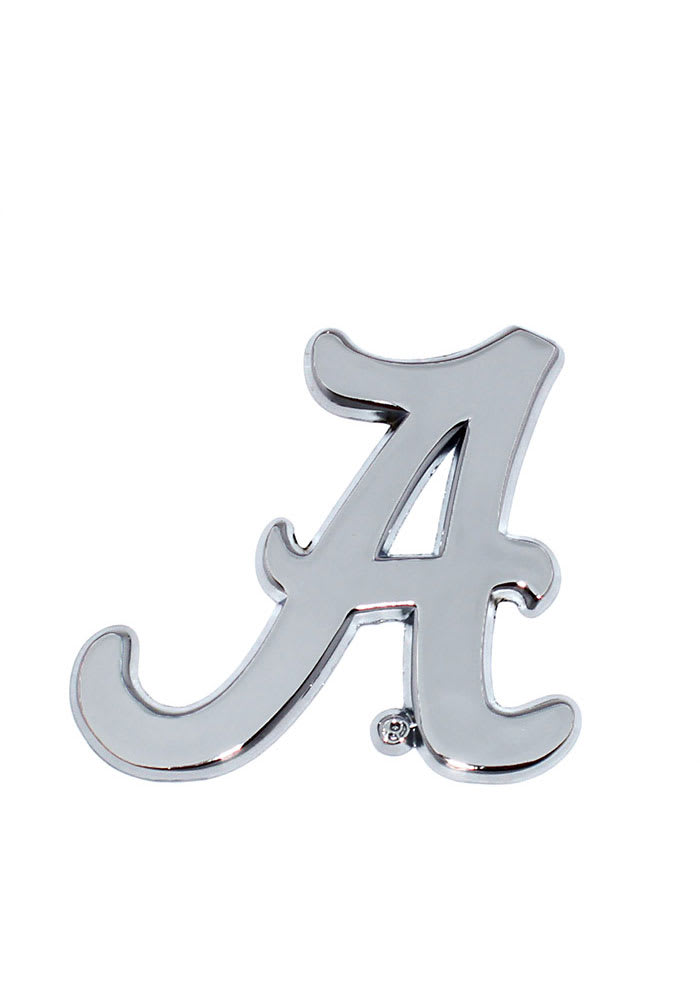 Alabama Crimson Tide SILVER Chrome Car Emblem - 7020062
