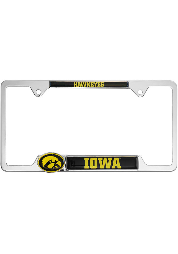 Iowa Hawkeyes License Plate Frame - Iowa Hawkeyes BLACK 3D Metal ...