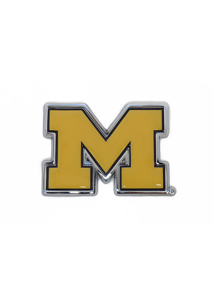 Michigan Wolverines BLUE Color Chrome Car Emblem - 7020190