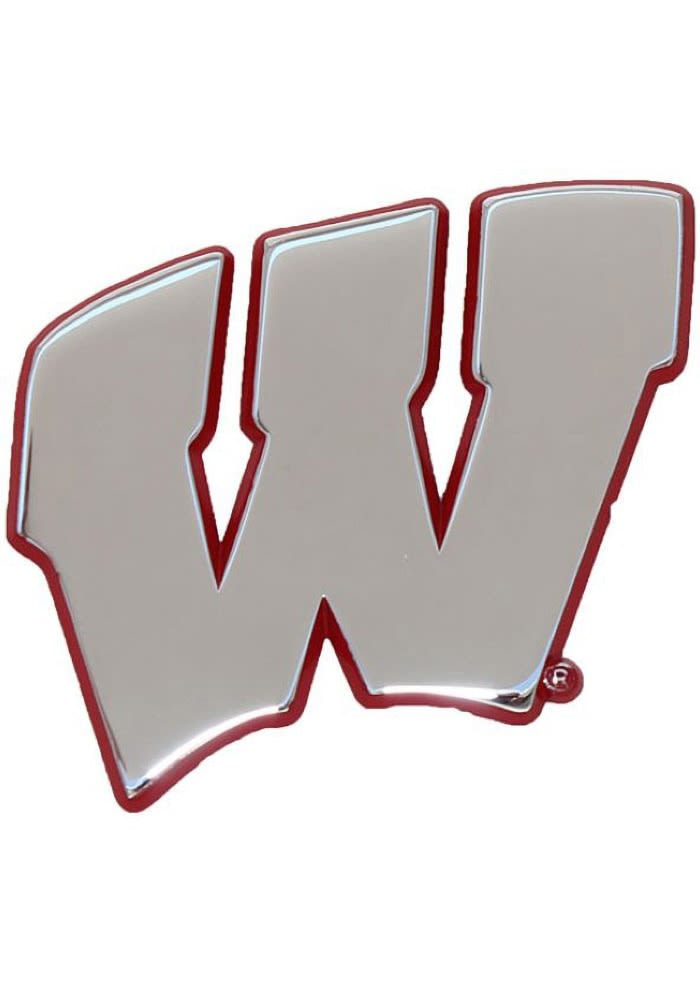 Red Wisconsin Badgers Color Chrome Car Emblem - 7020233