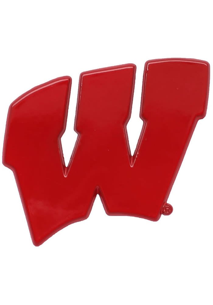 Red Wisconsin Badgers Powder Coated Car Emblem - 7020235