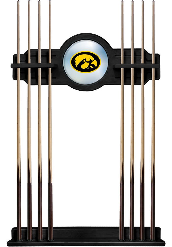 Iowa Hawkeyes Solid Wood Cue Rack Pool Table BLACK - 702542132