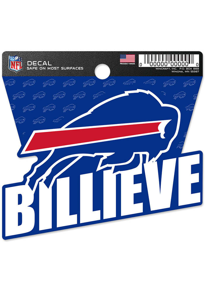 Buffalo Bills ROYAL Slogan Auto Decal - 707939096