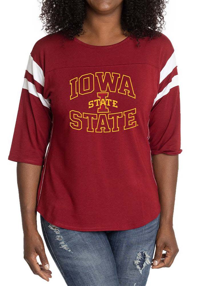Flying Colors Iowa State Cyclones Womens GARNET Abigail Long Sleeve LS ...