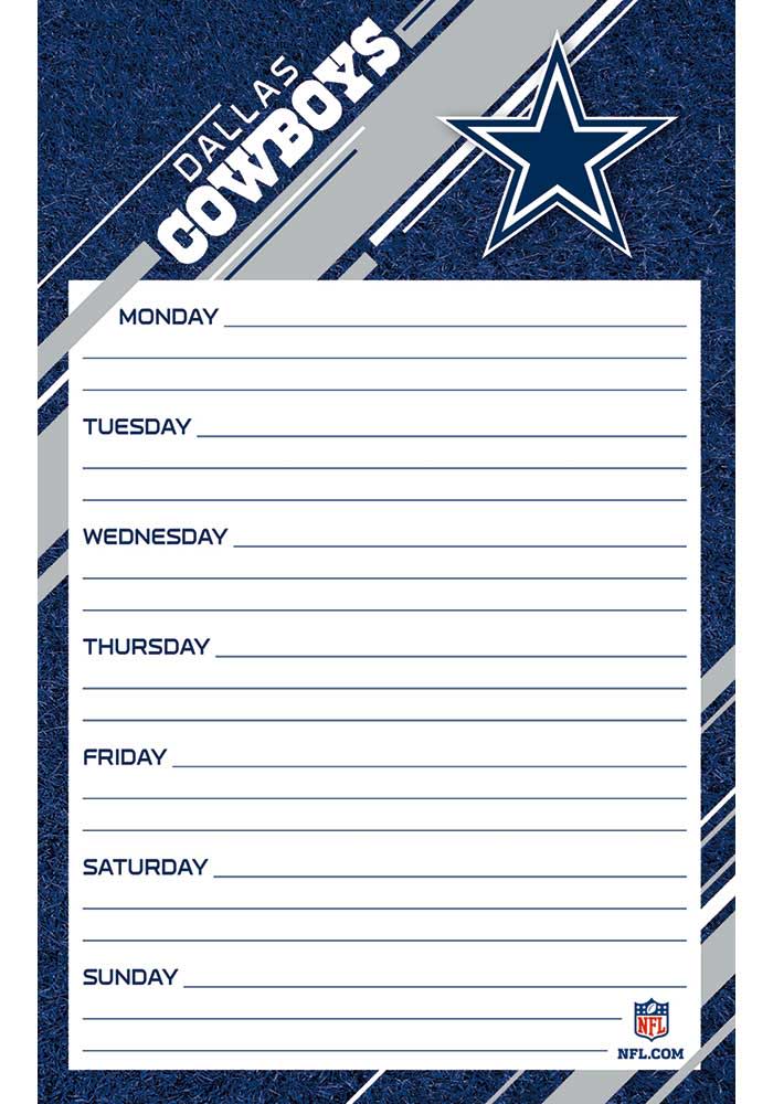 Dallas Cowboys BLUE Weekly Panner Notebook and Folder - 7130598