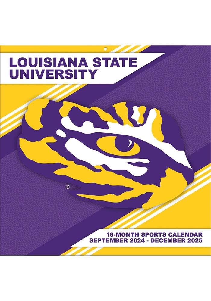 LSU Tigers 2025 Calendar, 16-Month Format Calendar - PURPLE