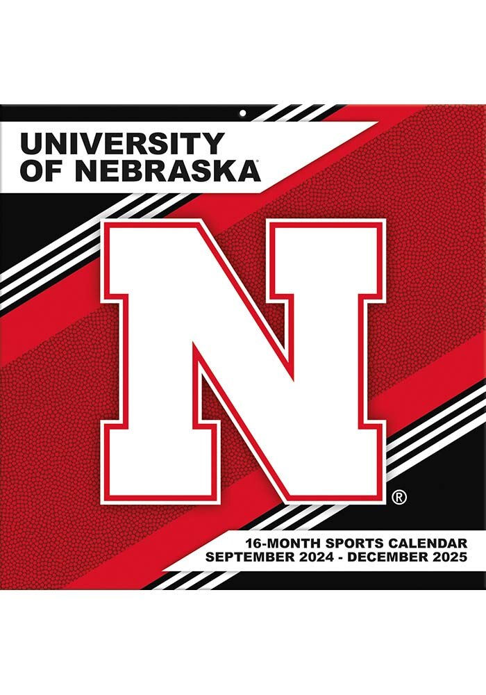 Nebraska Cornhuskers SCARLET 2025 Calendar, 16-Month Format Design ...