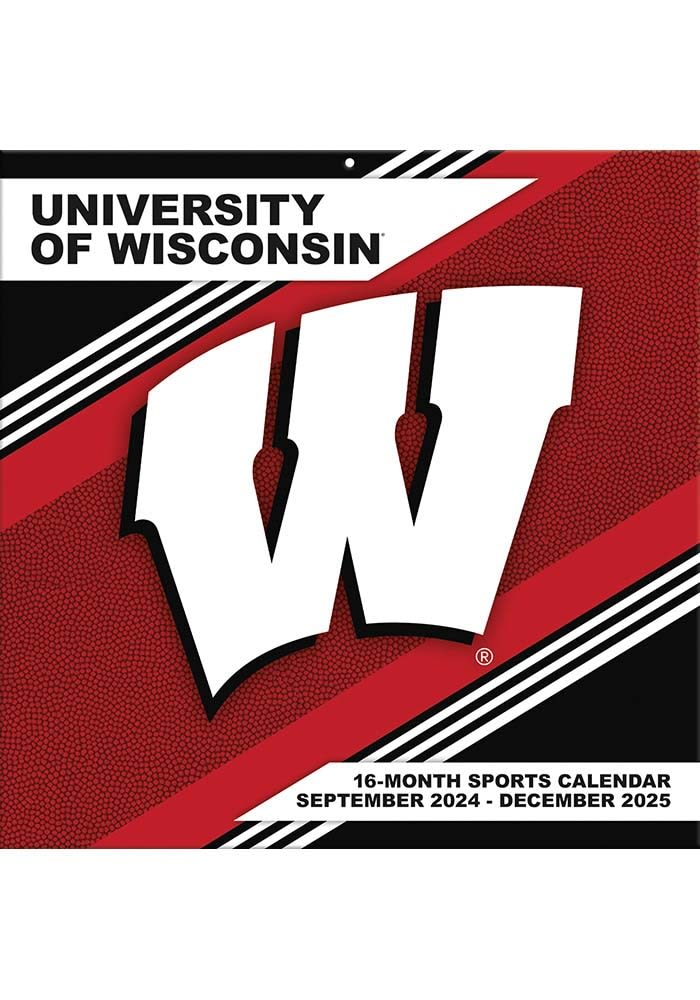 Wisconsin Badgers CARDINAL 2025 Calendar, 16-Month Format Calendar ...