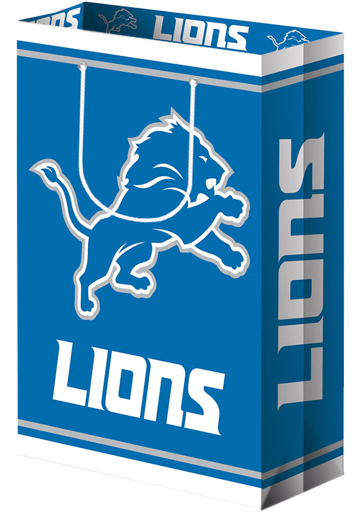 Detroit Lions 9x13 Matte BLUE Gift Bag - 7130851