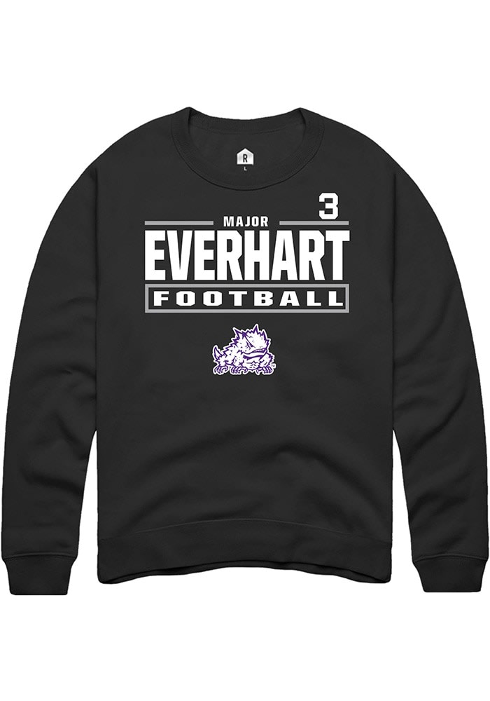 Major Everhart TCU Horned Frogs Mens BLACK Football NIL Stacked Box ...