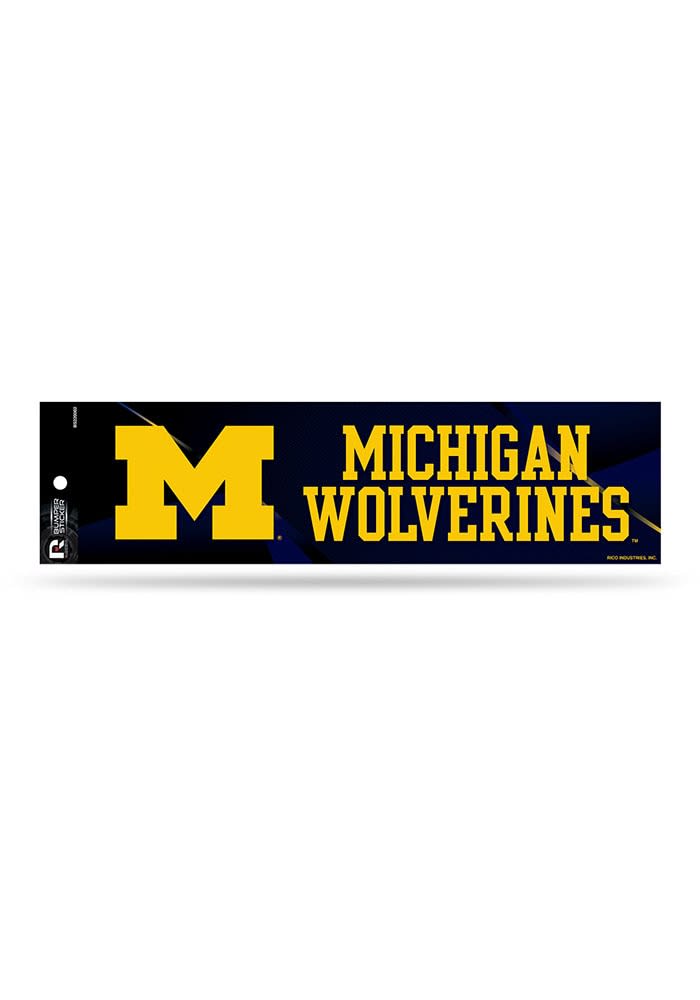 Michigan Wolverines YELLOW 3x11 Bumper Sticker - 7140489