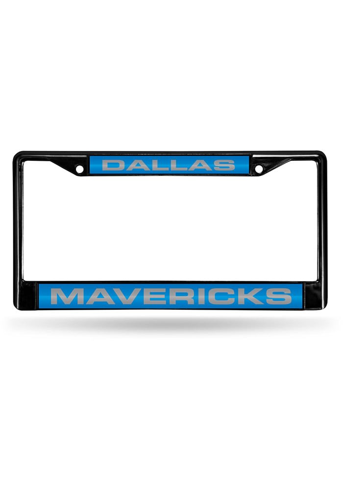 Dallas Mavericks License Plate Frame - Dallas Mavericks BLACK Chrome ...
