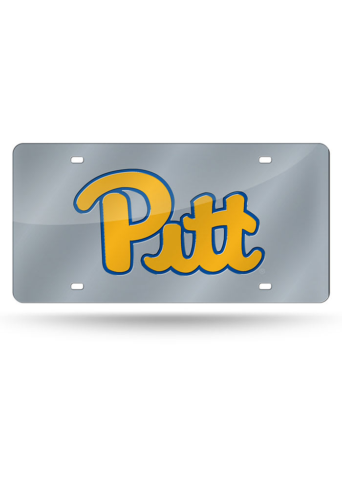 BLUE Pitt Panthers Silver Laser License Plate
