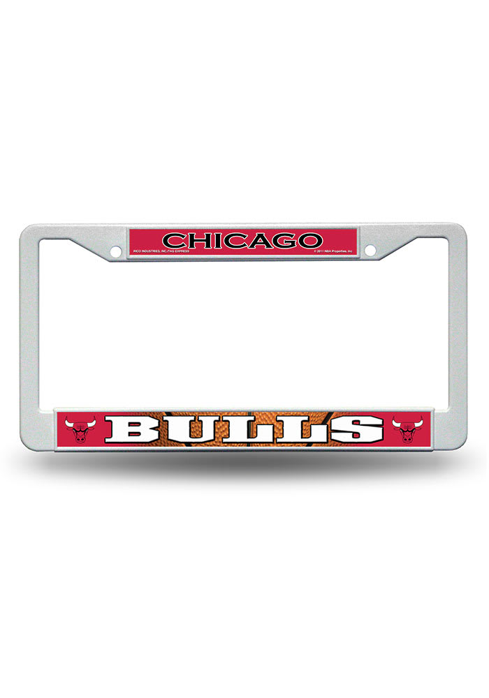 Chicago Bulls License Plate Frame - Chicago Bulls Red Plastic License ...