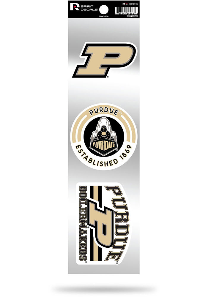 Purdue Boilermakers GOLD 3pk Auto Decal - 7142875
