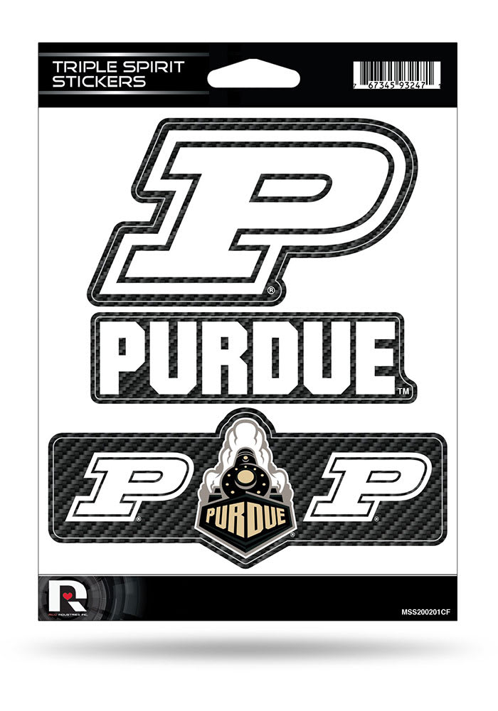 Purdue Boilermakers Souvenir | Purdue Boilermakers Stickers WHITE 3PK ...