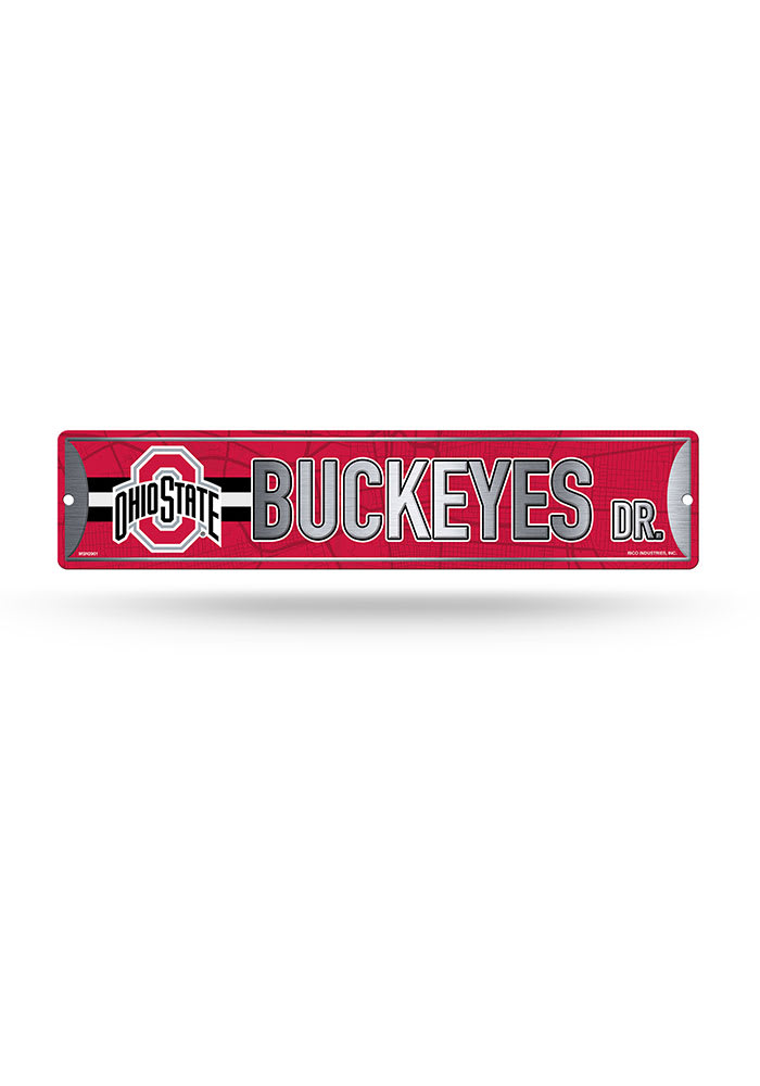 Ohio State Buckeyes Metal Sign SCARLET - 7143479