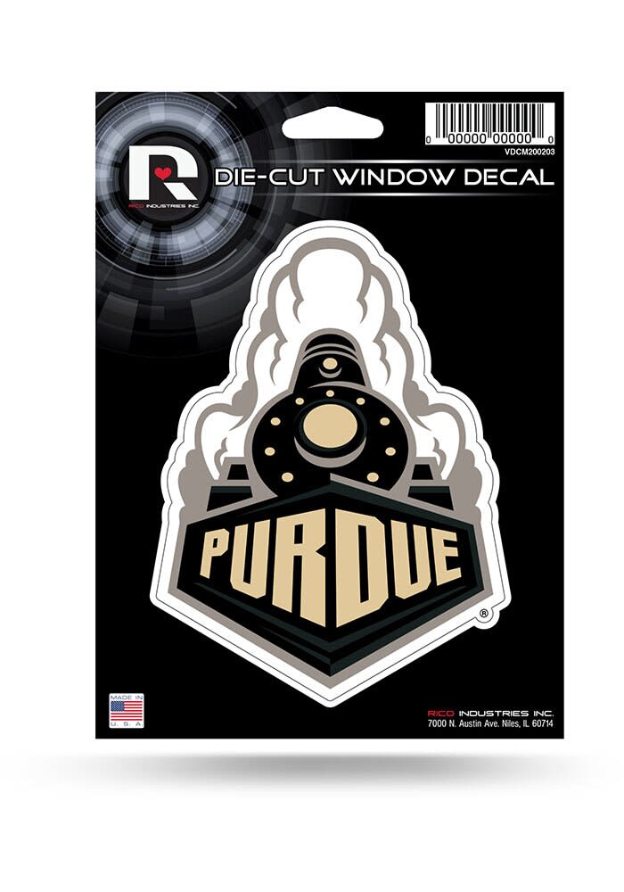 Purdue Boilermakers BLACK Medium Die Cut Auto Decal - 7143668