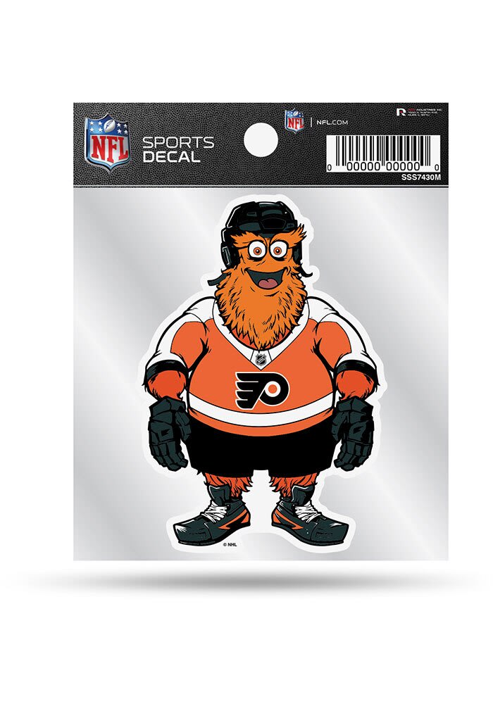 Philadelphia Flyers BLACK 4x4 Gritty Auto Decal - 7143699