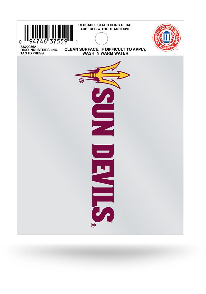 Arizona State Sun Devils MAROON Script Mascot Auto Decal - 71440173