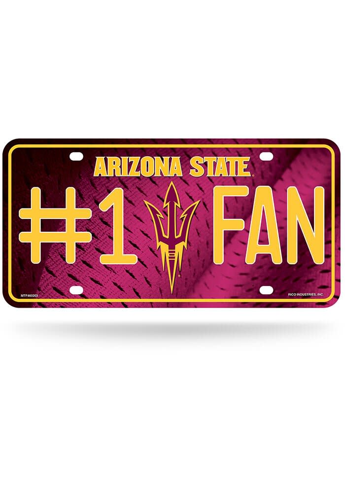 Arizona State Sun Devils License Plate- Arizona State Sun Devils MAROON ...