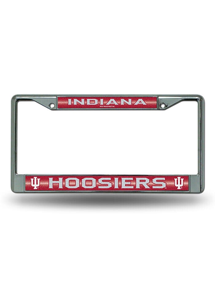 Indiana Hoosiers License Plate Frame - Indiana Hoosiers CRIMSON Bling ...