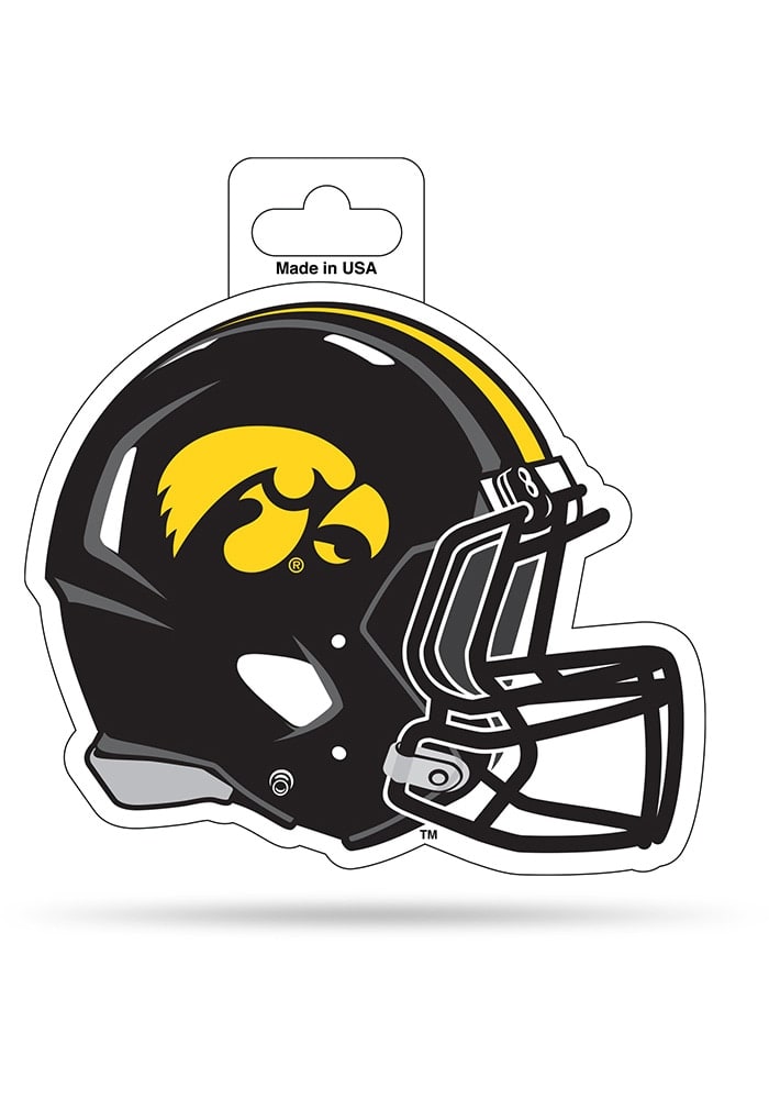 YELLOW Iowa Hawkeyes Die Cut Helmet Decal - 71440278