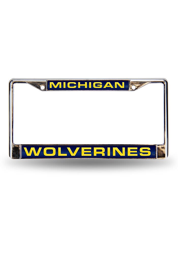 BLUE Michigan Wolverines Chrome License Plate Frame - 7144058