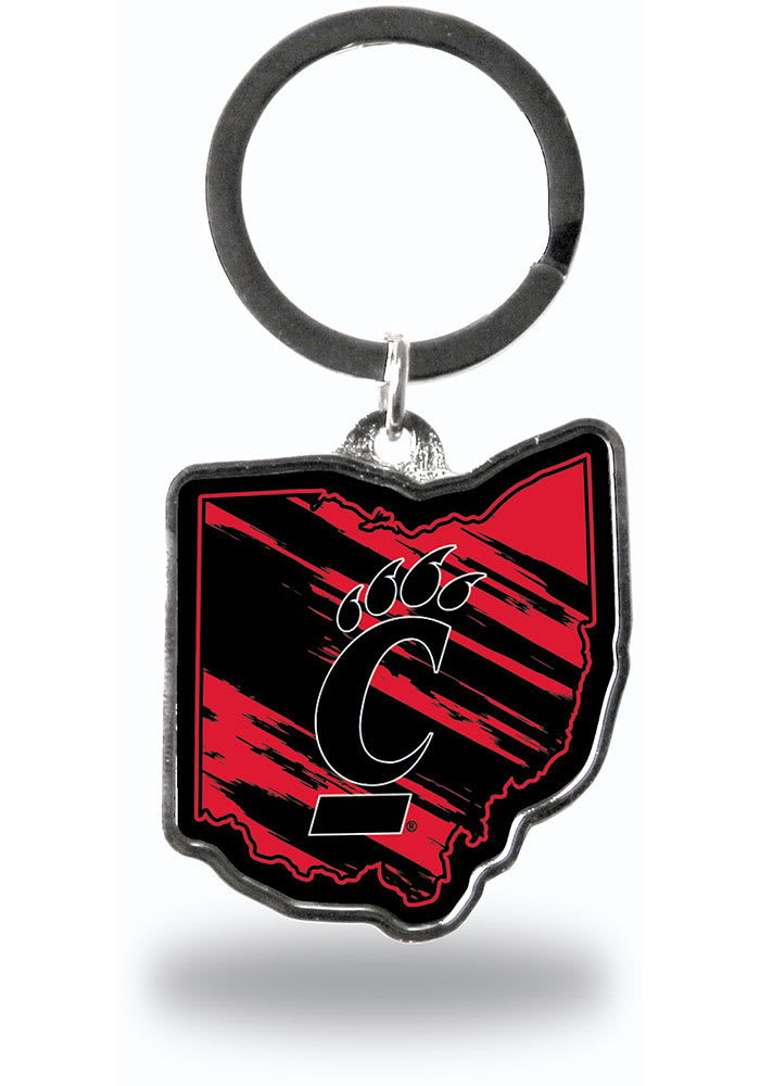 Cincinnati Bearcats Red State Shape Keychain - 7144310
