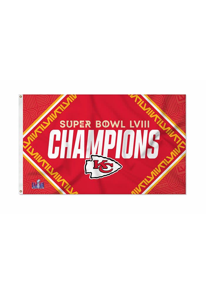 Kansas City Chiefs Red Super Bowl LVIII Champs Banner - 7144820