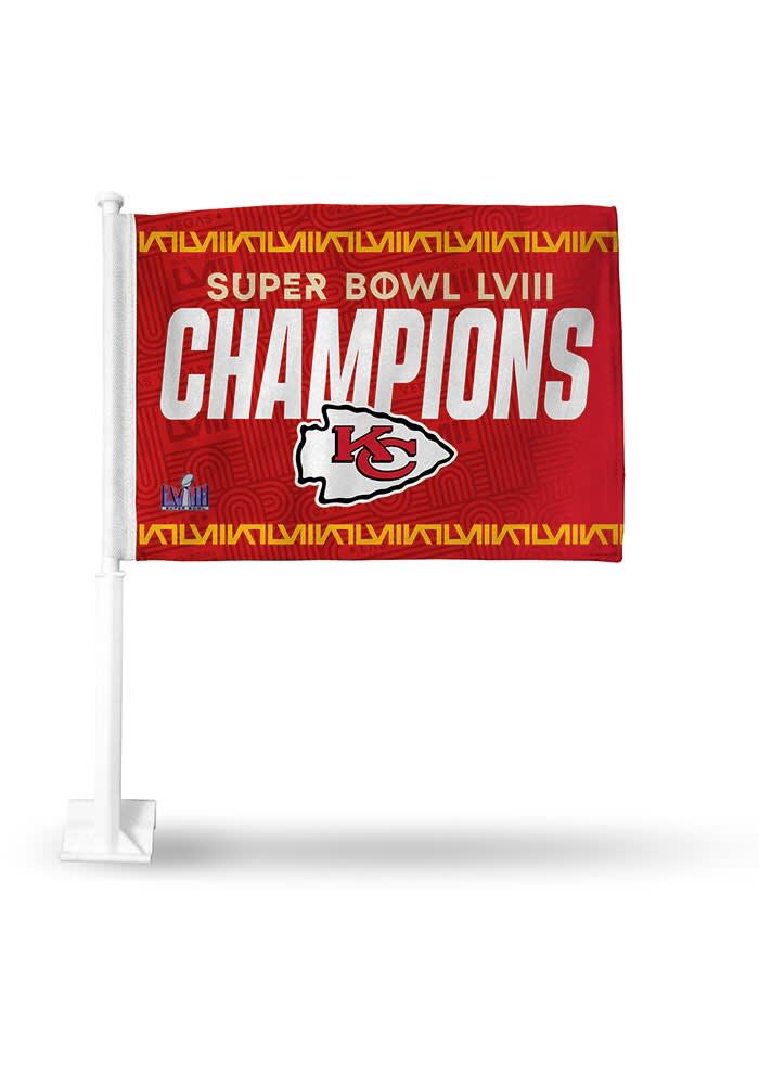 Kansas City Chiefs Red Super Bowl LVIII Champs Car Flag - 7144822