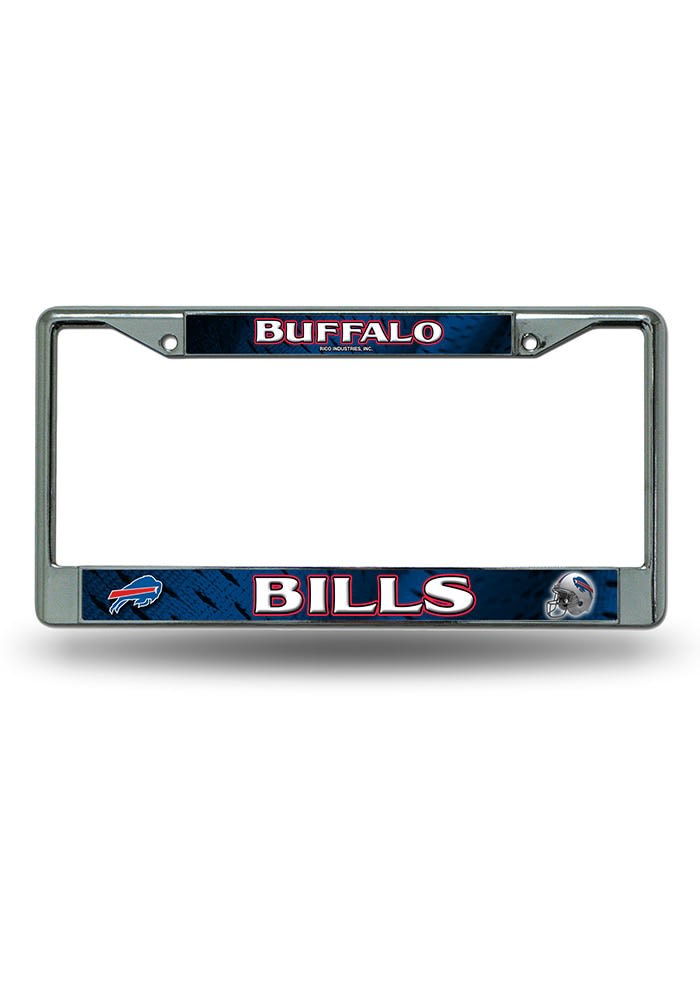 Buffalo Bills License Plate Frame - Buffalo Bills BLUE Chrome License ...