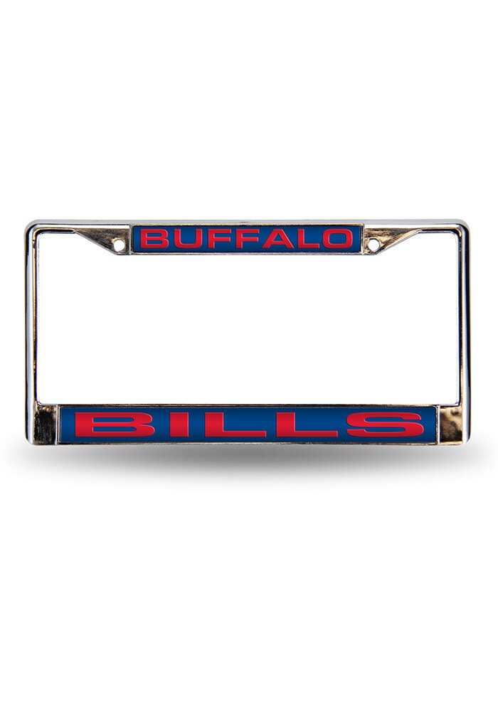Buffalo Bills License Plate Frame - Buffalo Bills BLUE Chrome Laser ...