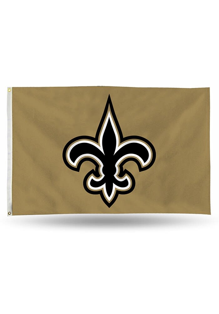 New Orleans Saints 3x5 Banner BLACK Silk Screen Grommet Flag - 7145116