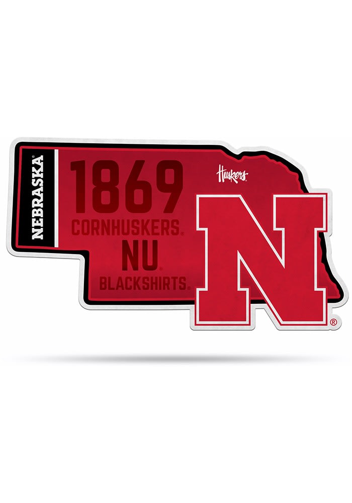 Nebraska Cornhuskers GOLD State Shape Pennant - 7145490